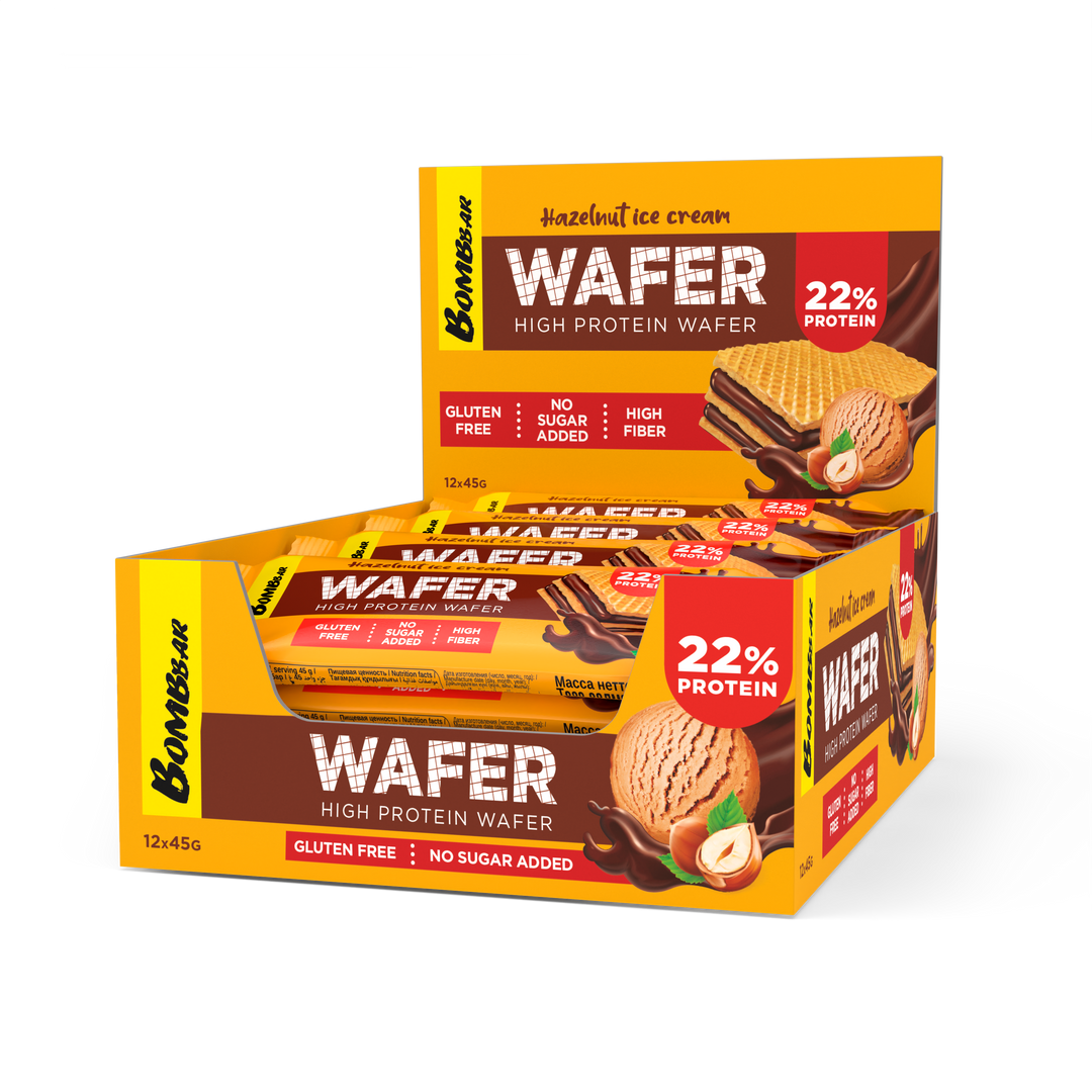Buy Glazed Wafer Bar in Chocolate 45g Pack of 12 – Bombbar